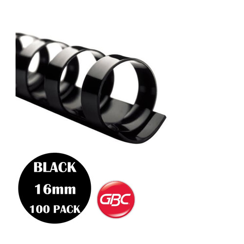 GBC Binding Combs 16mm 21 Loop 100 Pack BLACK - BEP16BK100 | eBay Australia