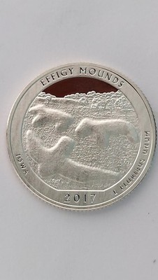 2017-S United States Proof Silver, America the Beautiful, Effigy Mounds ...