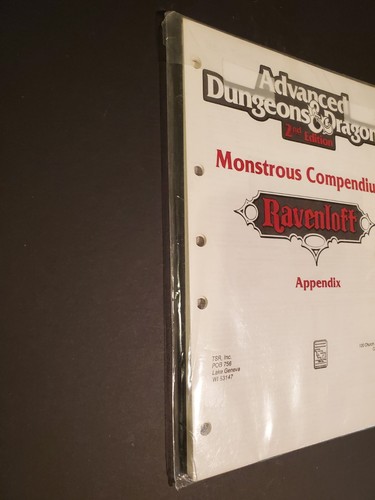 Monstrous Compendium Ravenloft Appendix I & Appendix II Children of the ...