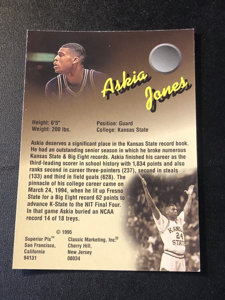 1995 Classic Superior Pix Auto /3600 Askia Jones Auto | eBay