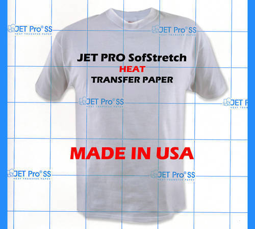 Inkjet Iron On Heat Transfer Paper Jet Pro Sofstretch 8.5"x11" 25 ...