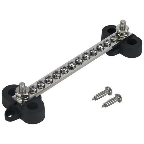 Buss Bar Heavy Duty 12 Way 2 Stud 100 Amp 12 v - 48 V Terminal Stud Bus ...