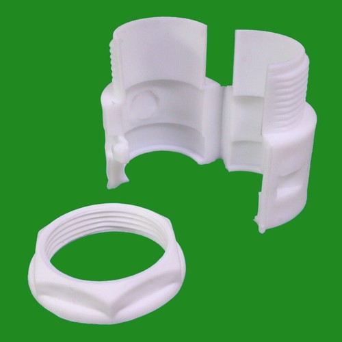 4x White M25 Plastic Cable Stuffing Locknut Threaded Flexible Conduit ...