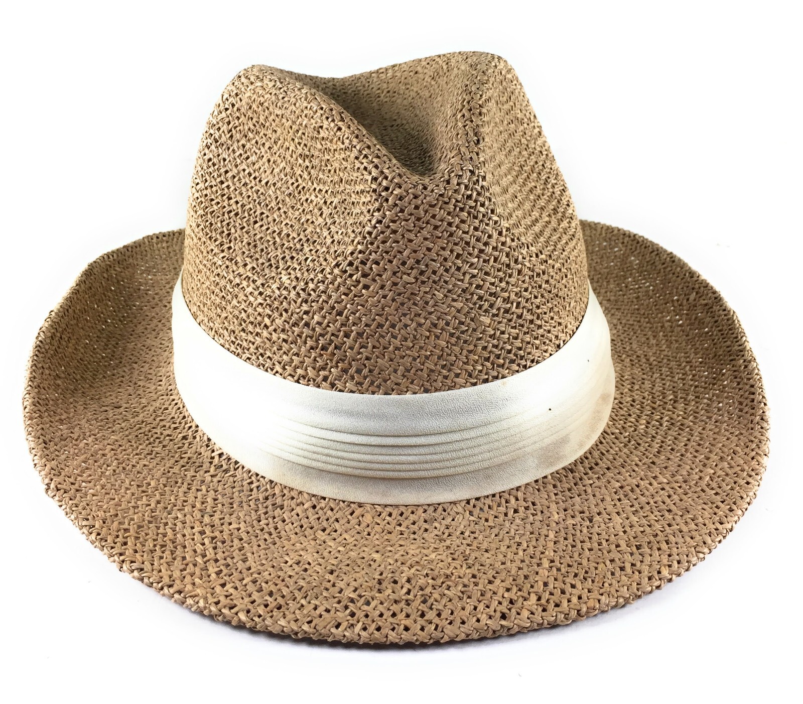 Vintage DORFMAN PACIFIC Straw Hat Open Weave Tropical… - Gem