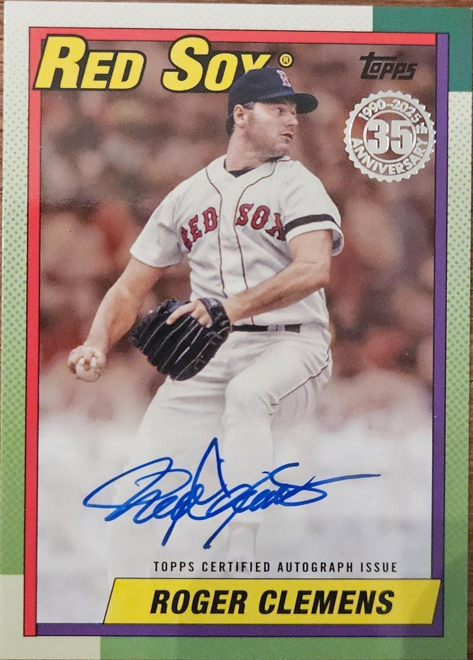 2025 Topps Series 1 - 1990 Topps Baseball Autographs Roger Clemens ...