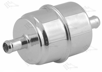 Chrome Canister Inline Fuel Filter - 3/8" Inlet / Outlet | eBay UK