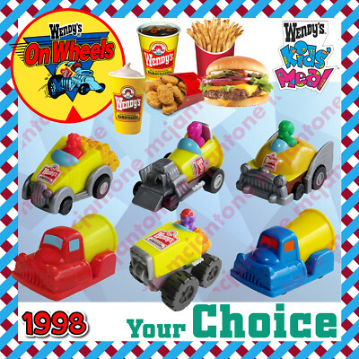 Wendy's 1998 ON WHEELS Food Car FROSTY Burger Fries Nuggets YOUR Toy ...