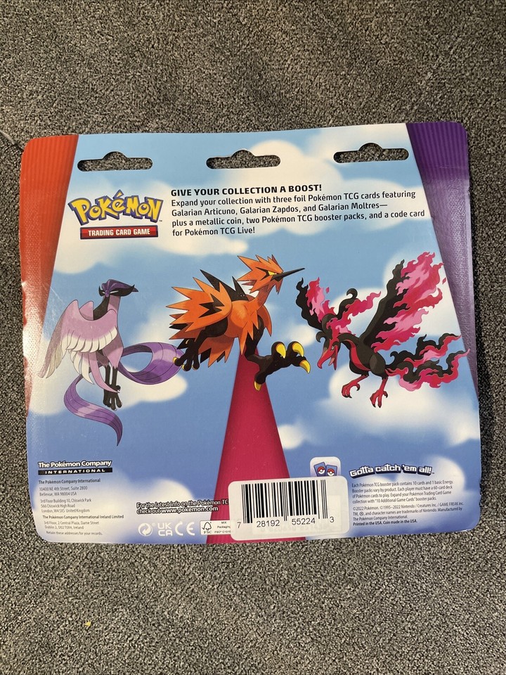 Pokemon Trading Card Game Zapdos Moltres Articuno 2 Booster Packs ...