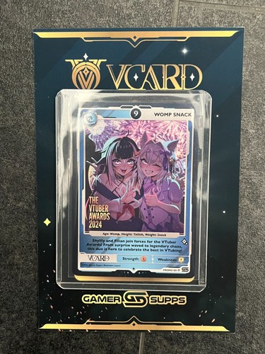 Gamer Supps VCard Vtuber Awards 2024 Promo Card 001 - Womp Snack RARE ...