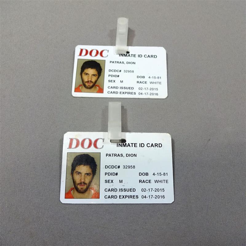 Jim Sturgess authentic screen used prison inmate ID card prop Feed the ...