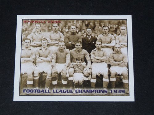 ROCKWELL CARD 2005 FOOTBALL EVERTON CHAMPIONS 1939 TOFFEES JOE MERCER ...
