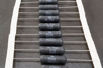 Lot of 2 RS00525K00F Vishay Resistor Wirewound 25K Ohm 1% 5W Axial ...