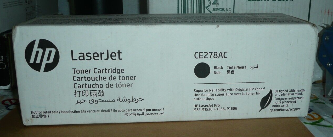 NEW Genuine HP 78A Black Toner Cartridge CE278AC LaserJet M1536 - white ...