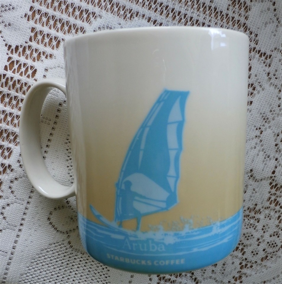 Starbucks ARUBA Mug Global Icon City Series Coffee Cup 16oz Divi Tree ...