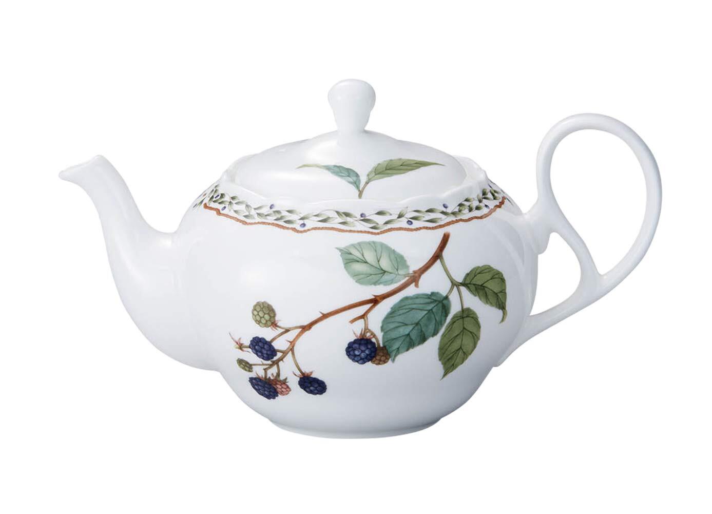 Noritake tea pot With Tea Strainer 600cc Orchard Garden White New Japan ...