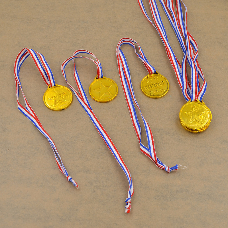24pcs Children Winners Gold Medals Plastic Party Game Prize Awards Toy ...