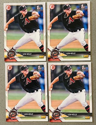 4 Lot 2018 Bowman 1st Draft Prospect Baseball #BD-102 Levi Kelly Card ...