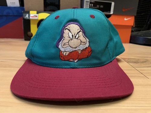 Vintage Grumpy Blockhead Disney Snow White Seven Dwarfs Snapback Hat Cap Youth | eBay