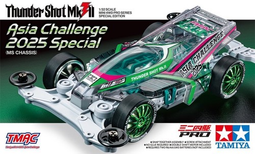 Tamiya 95689 Mini 4WD Car MS Chassis Thunder Shot Mk.II Asia Challenge ...