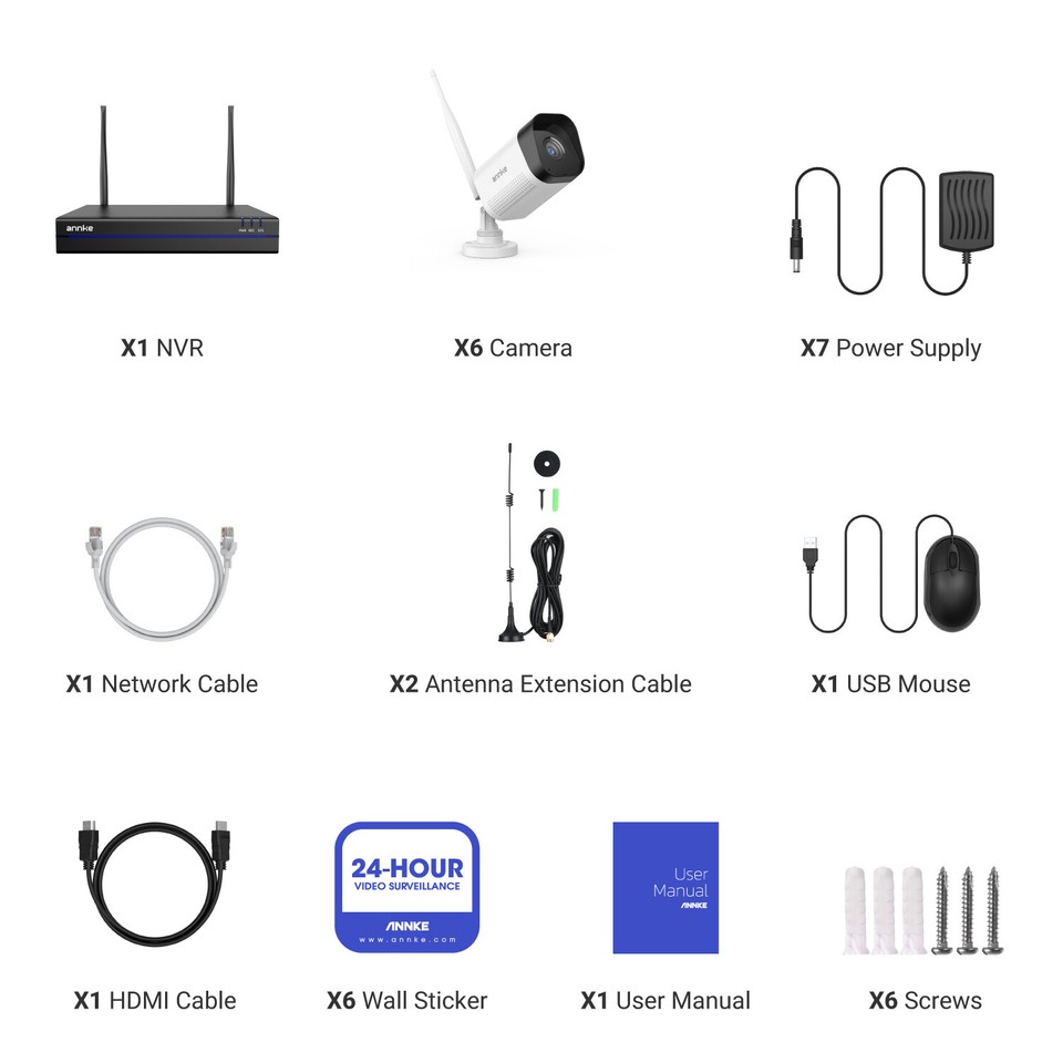 ANNKE 16CH NVR 4K Wireless Security Camera System 8MP Two Way Audio AI ...