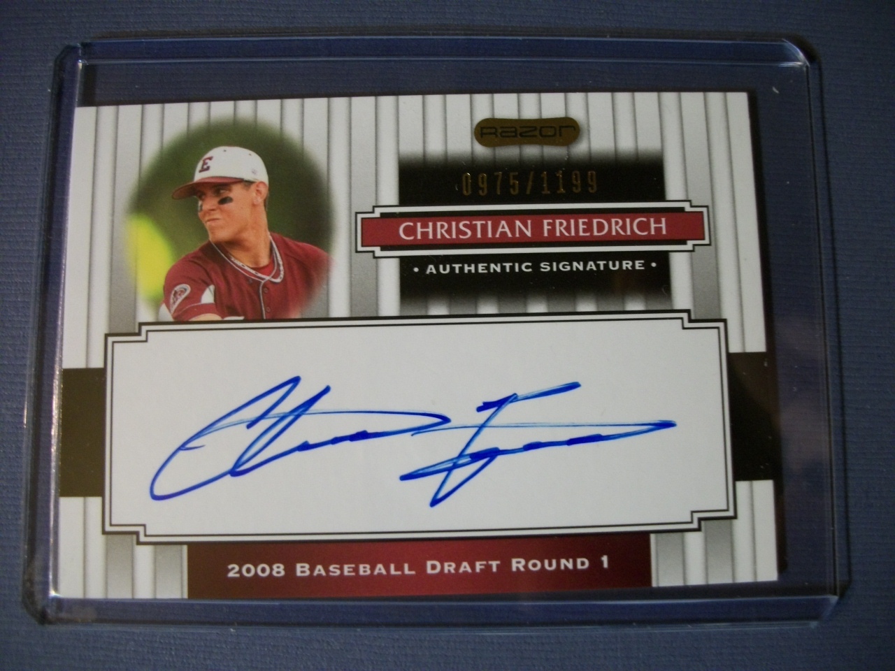 CHRISTIAN FRIEDRICH 2008 Razor Baseball Draft AUTO #'d/1199 | eBay