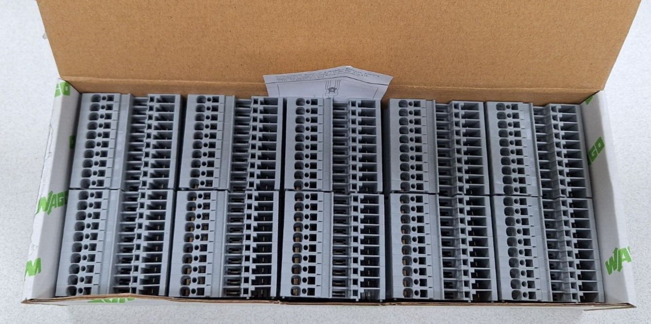 Wago 769-176 Terminal Block 1-Conductor/1-Pin Carrier Gray 100 Pieces ...