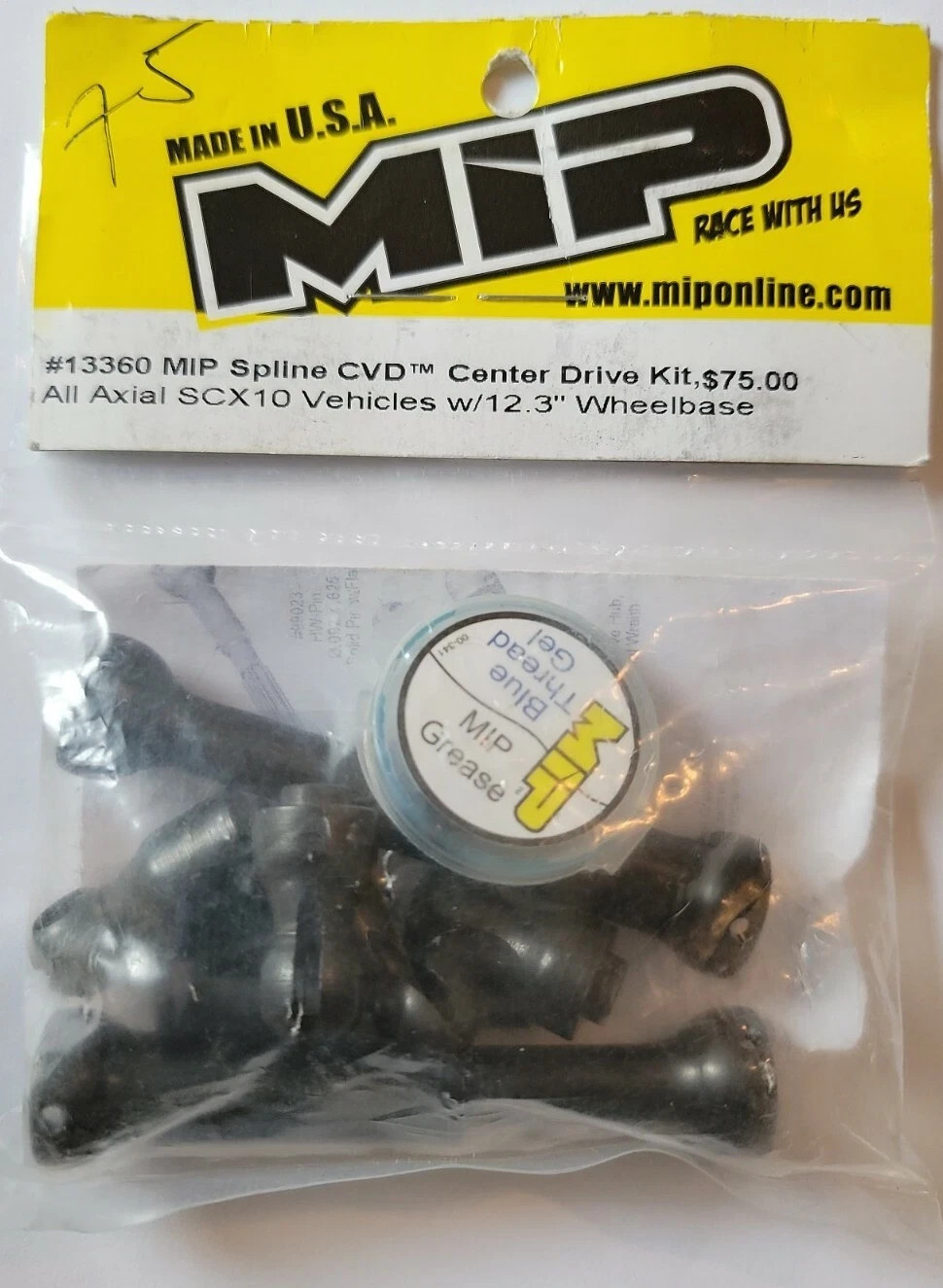 MIP 13360 Spline CVD Center Drive Kit For Axial SCX10 models W/12.3 ...