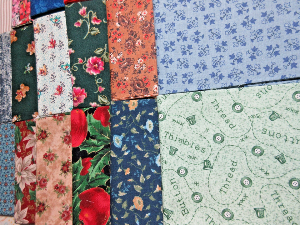 Fat Quarter Bundle 27 Cotton Quilting Fabric Stash Builder No two Alike ...