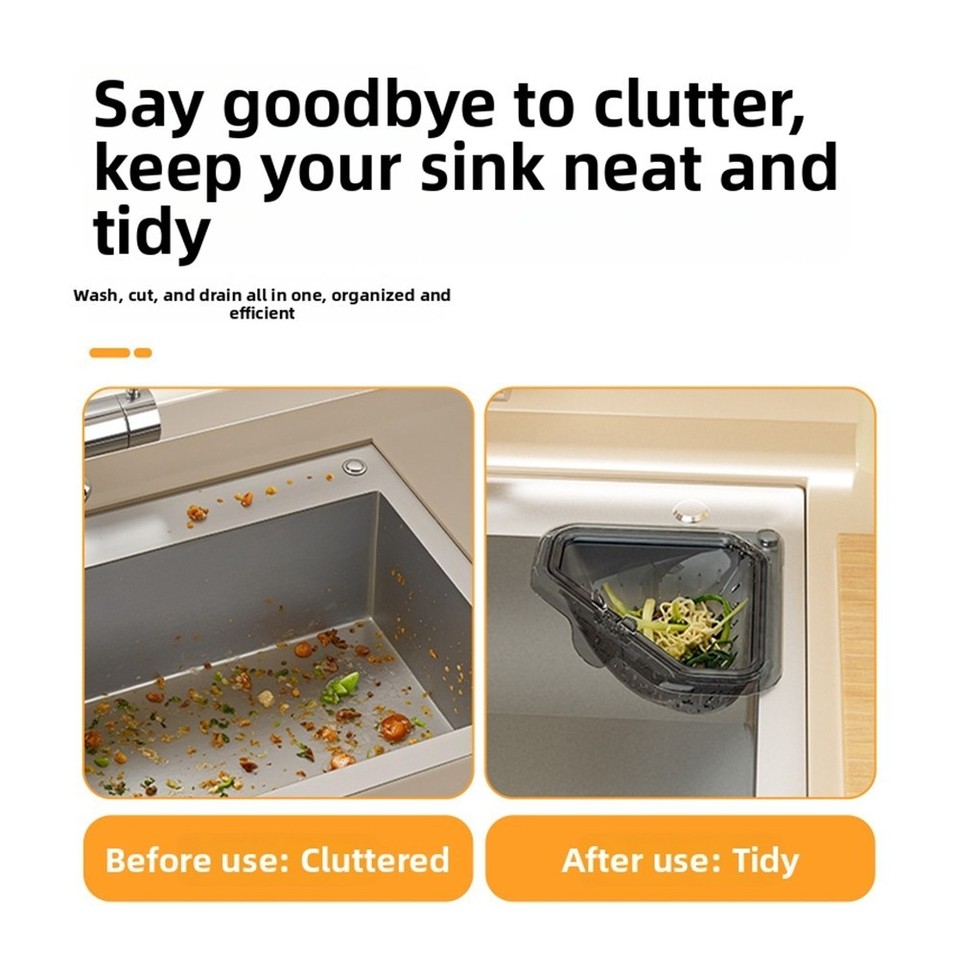 Triangle Strainer For Kitchen For Food Prep Corner Sink Basket Magnetic ...