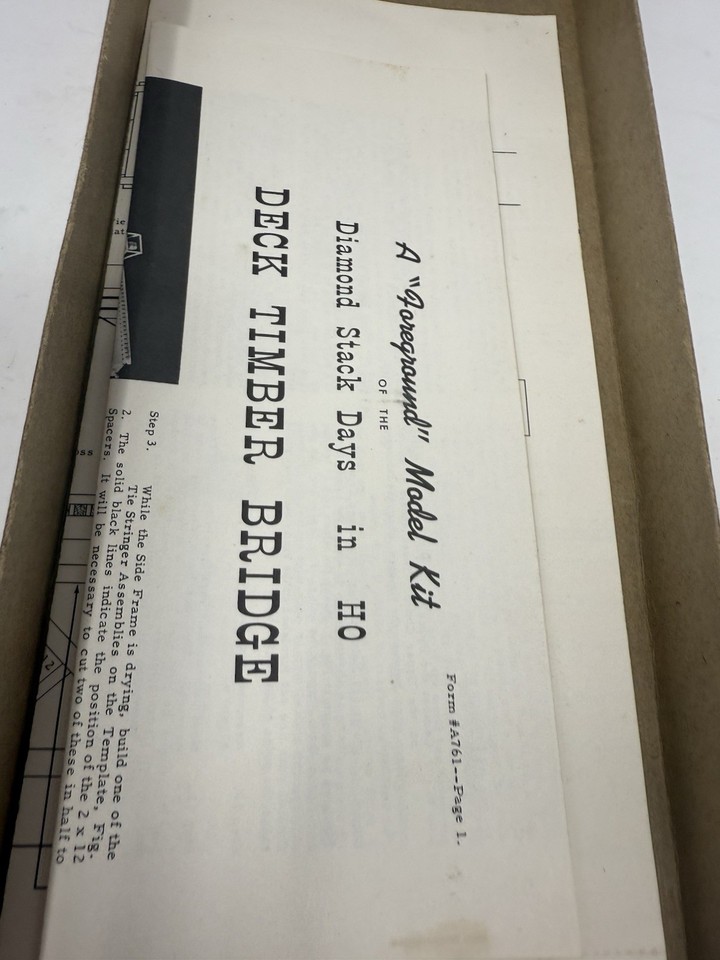 Vintage Campbell Scale Models ~ #761-375 Deck Timber Bridge ~ HO Scale ...