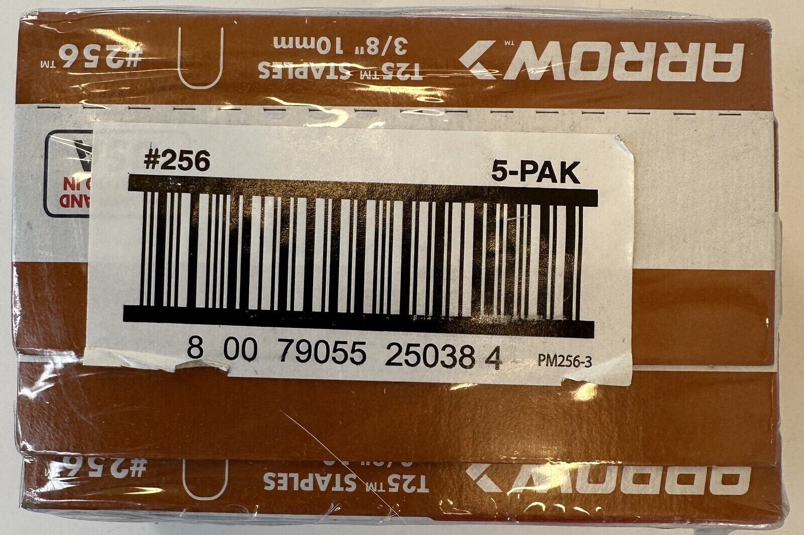 5 Boxes 3/8" 256 Round Crown Staples T20 , T25 1100/Pk Arrow Wire Small ...