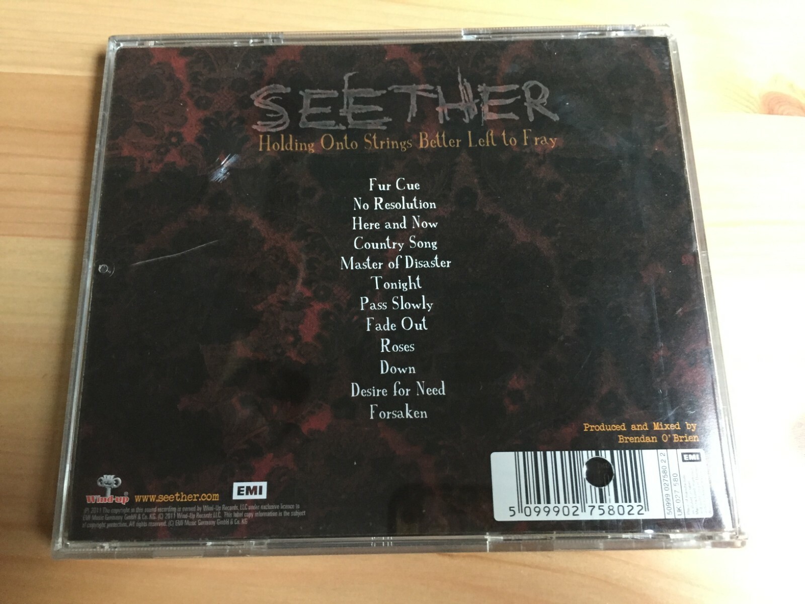 Seether Holding Onto Strings Better Left To Fray Thailand Promo CD (EMI ...
