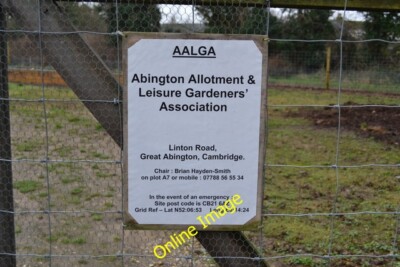 Photo 6x4 Sign on entrance to Abington allotments Great Abington Gate ...