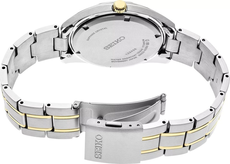 Seiko Men's Essentials Quartz Green Dial Titanium Watch - SUR377P1 NEW ...