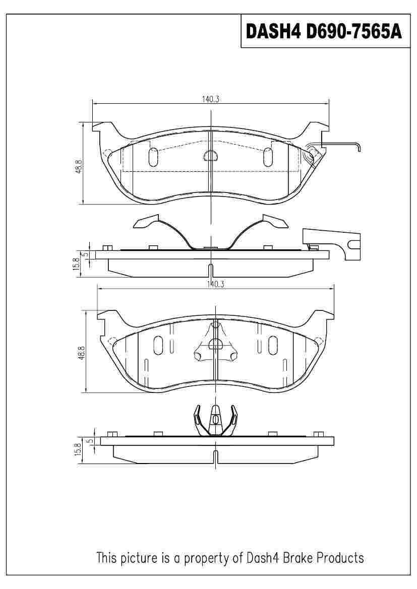 Disc Brake Pad Set-Premium Organic Pads Dash 4 Brake D690 for sale ...