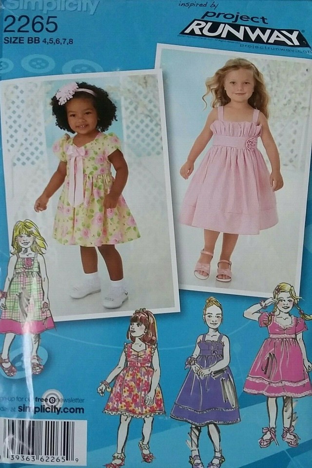 Sewing Patterns Pageant /Holiday/Party Girl's Dresses/Gowns Size 1/2M ...