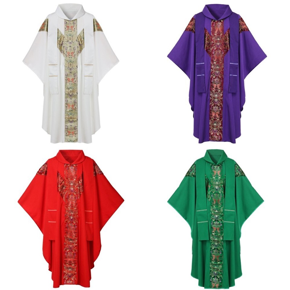 Catholic Clergy Vestments Celebrant Green Vestments Priest Chasuble ...