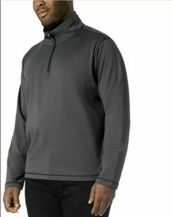 32 DEGREES MEN'S HEAT 1/4 ZIP TECH PULLOVER SWEATER(HEATHER BLACK SMALL ...