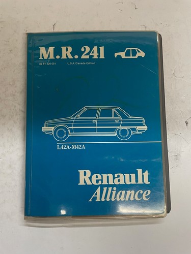 CR 1982 RENAULT ALLIANCE BODYWORK M.R. 241 L42A-M42A SERVICE SHOP ...