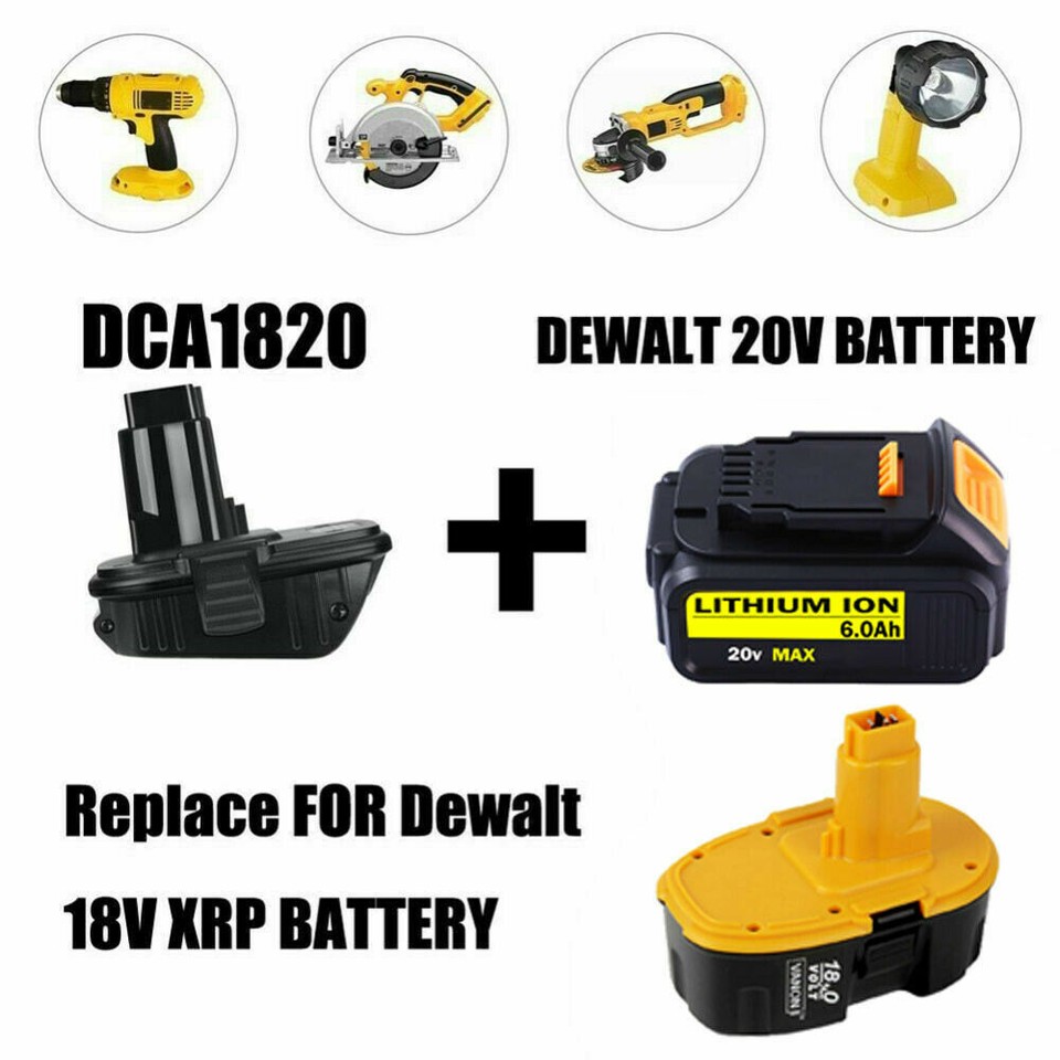 18V To 20V MAX DCA1820 Adapter Converter For DEWALT 20 Volt Li-ion ...
