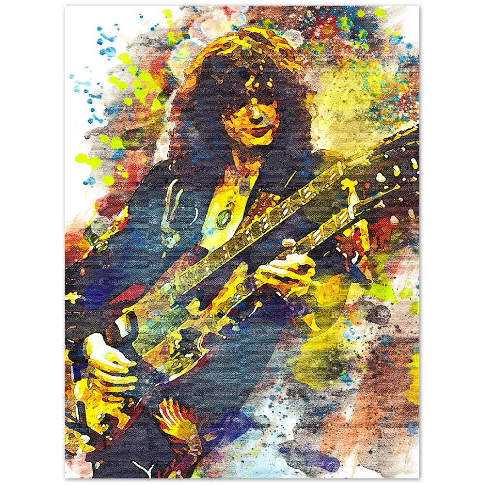 Jimmy Page Led Zeppelin Art Print Poster Watercolor Painting | eBay