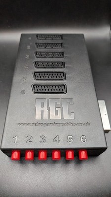 Retro Gaming Cables Scart Switcher 6 In 1 6 Input 1 Output RGBS U.S ...