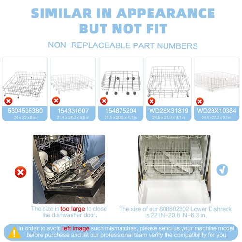 Upgrade OEM 808602302 Dishwasher Lower Dishrack Intended for Frigidaire ...
