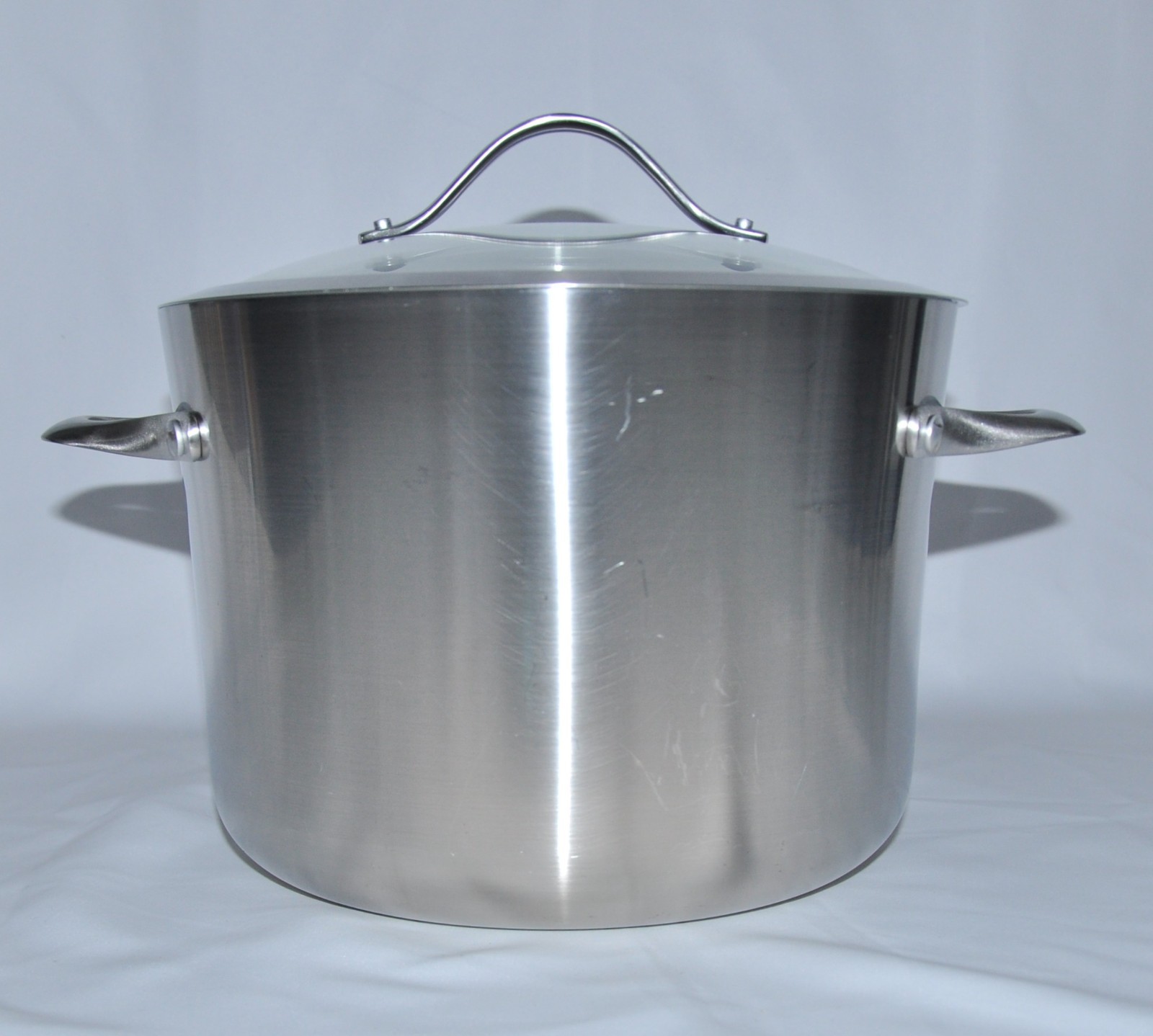 GUC Calphalon 8 qt Stock Pot #808 Stainless Steel with Clear Glass Lid ...