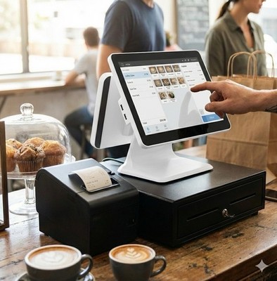 15" Touchscreen EPOS POS Till System | Dual Screen Terminal | Windows ...