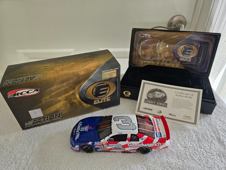 1996 ELITE Dale Earnhardt Sr #3 GM/ 1996 Atlanta Olympics Monte Carlo 1 ...