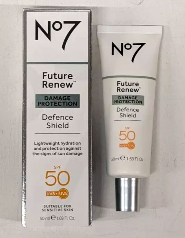 No7 Future Renew UV Defence Shield SPF50 Sensitive Skin - 50ml - RRP £ ...