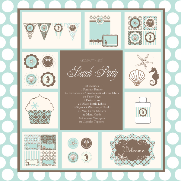 Beach Theme Mod Party Decorations Kit for Wedding Shower Birthday All ...