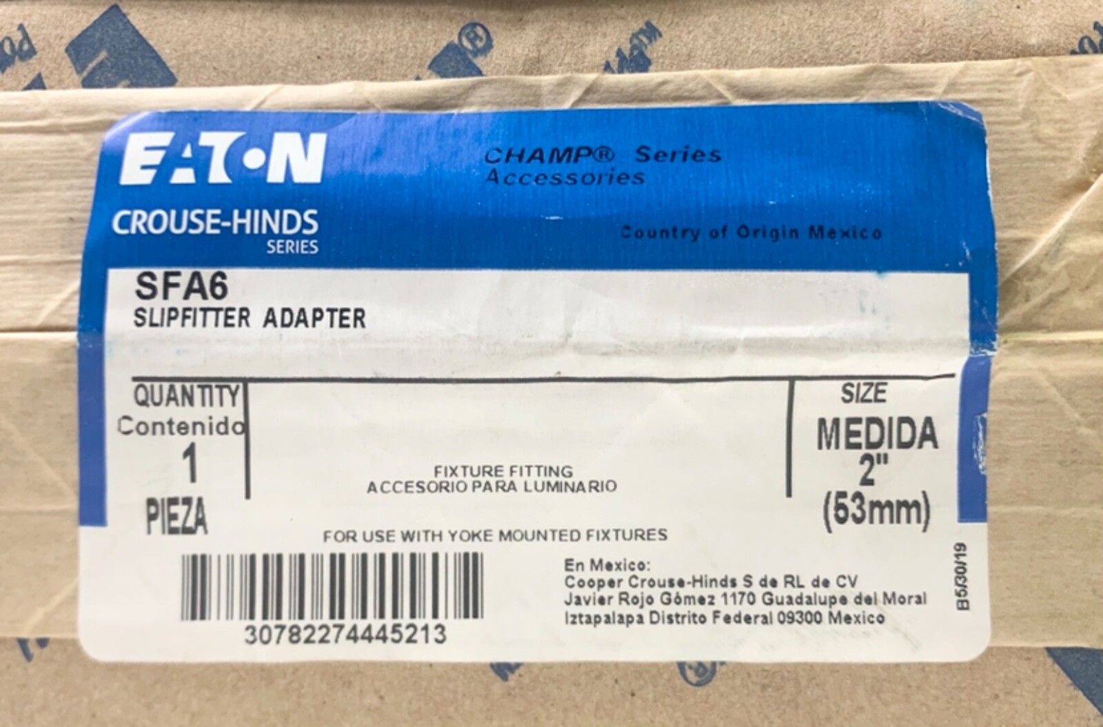 EATON CROUSE HINDS SFA6 CHAMP Series Split Fitter Adapter Size 2'' 53 ...