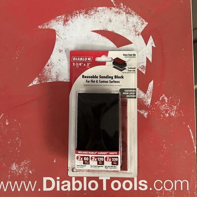Diablo 5 in. L X 2-3/4 in. W Block Hand Sanding Pad w/ sandnet sheets ...